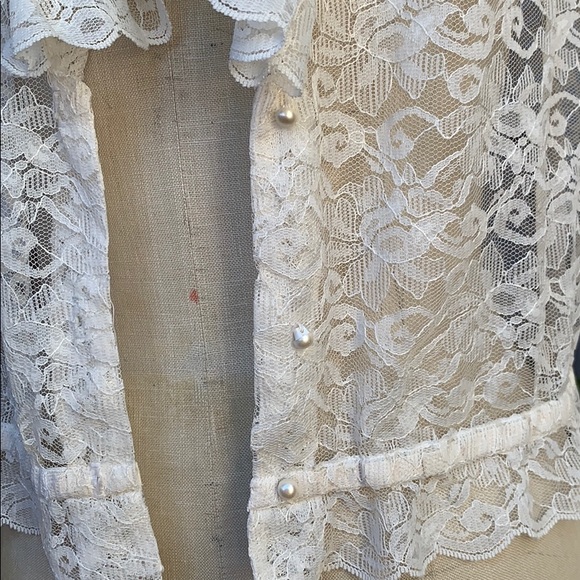 Vintage | Tops | Vintage Lace Crop Jacket | Poshmark